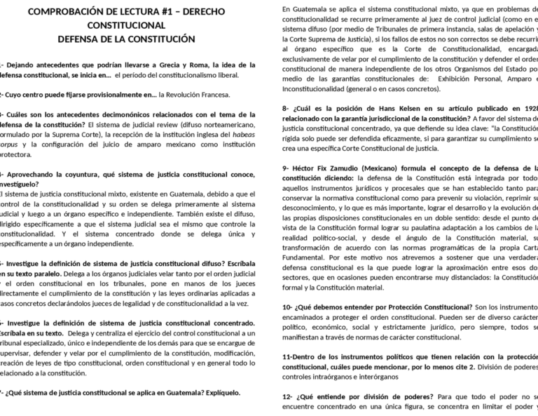 Concepto De Control De Constitucionalidad: Importancia y Función en el ...