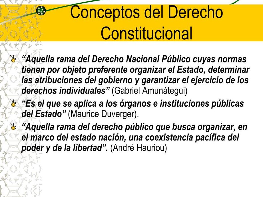 Concepto De Derecho Constitucional: Fundamentación y Alcance Jurídico ...